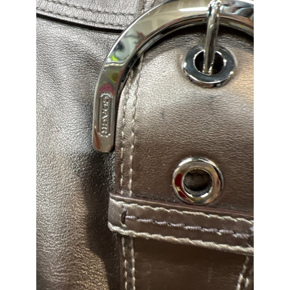 Coach Soho Leather Hobo Bag Metallic Bronze Handbag - Gem